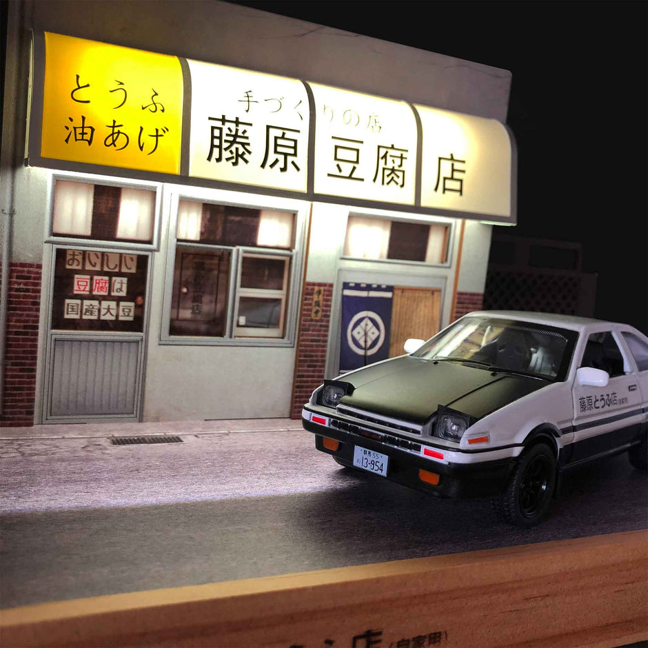 Fujiwara Tofu Shop Diorama & Initial D Merch – Perfect Shift
